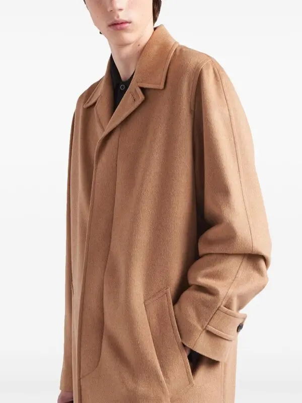 Prada Single-breasted Coat - Brown