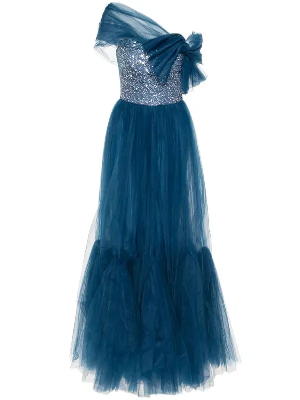 GEMY MAALOUF Off-shoulder Tulle Maxi Dress