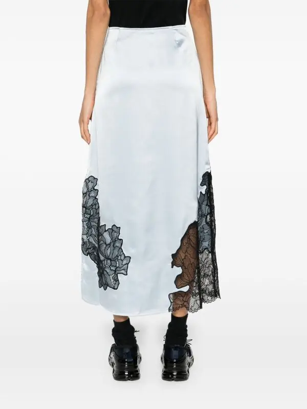 GANNI Satin Midi Skirt