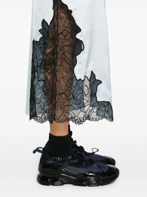 GANNI Satin Midi Skirt