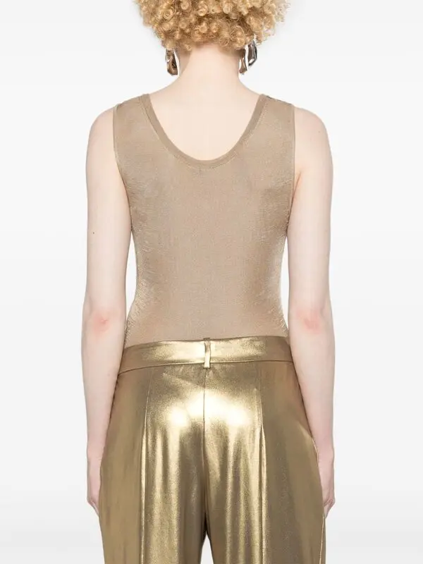 Saint Laurent Scoop-neck Silk Bodysuit