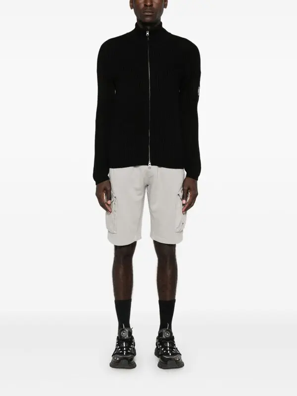 C.P. COMPANY Logo-embroidered Cotton Cargo Shorts