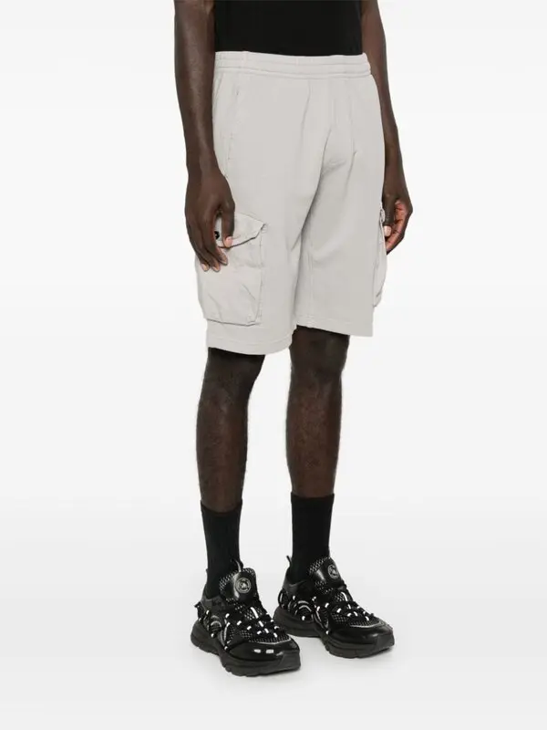C.P. COMPANY Logo-embroidered Cotton Cargo Shorts