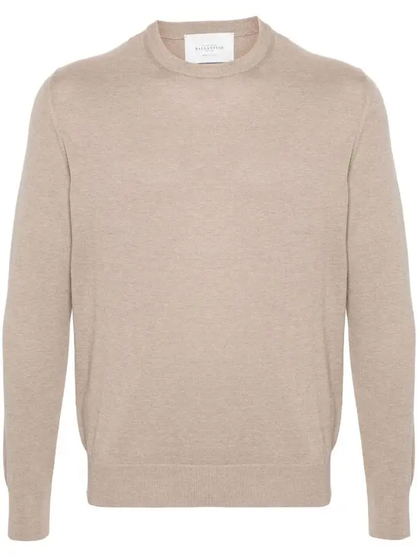 BALLANTYNE Crew-neck Fine-knit Jumper - Neutrals