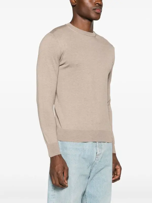 BALLANTYNE Crew-neck Fine-knit Jumper - Neutrals