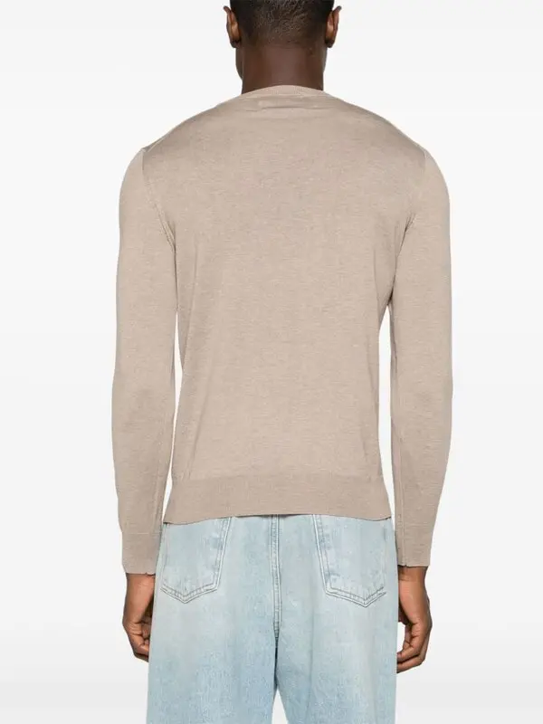 BALLANTYNE Crew-neck Fine-knit Jumper - Neutrals