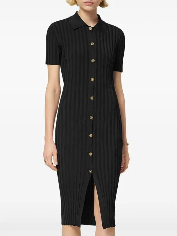 Versace Knitted Midi Shirt Dress