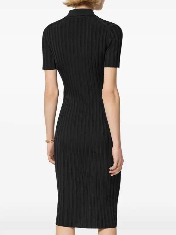 Versace Knitted Midi Shirt Dress