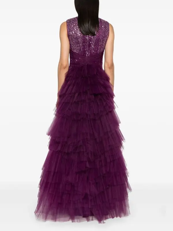 GEMY MAALOUF Sequin-embellished Ruffled Gown
