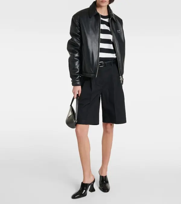 AMI Paris Leather Jacket