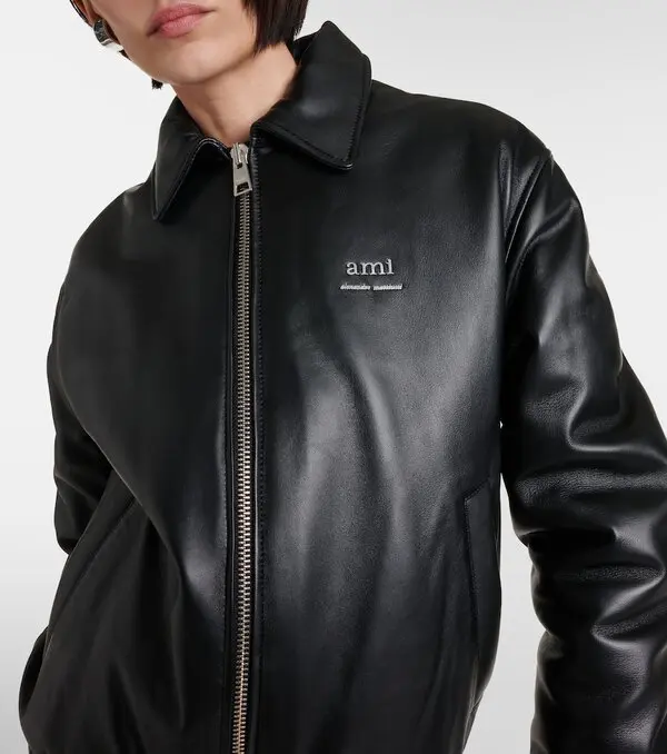AMI Paris Leather Jacket