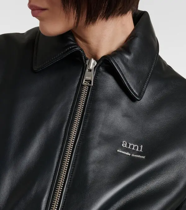 AMI Paris Leather Jacket