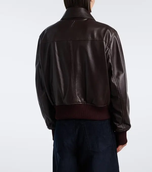 AMI Paris Leather Jacket