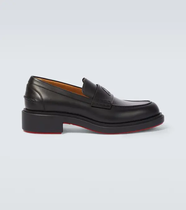 CHRISTIAN LOUBOUTIN Monogram Leather Loafers