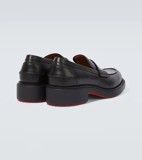 CHRISTIAN LOUBOUTIN Monogram Leather Loafers
