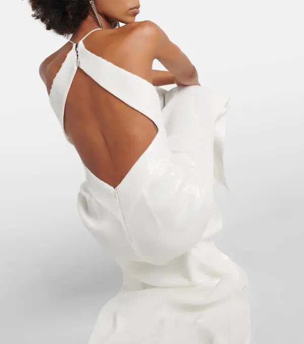 Galvan Sequined Halterneck Gown