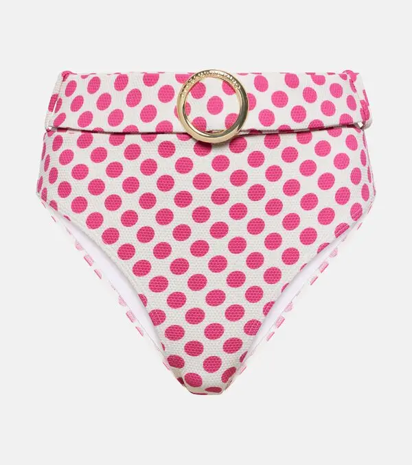 ALEXANDRA MIRO Ursula Polka-dot Bikini Bottom - White
