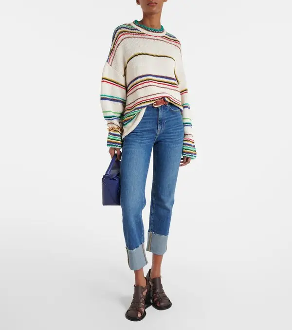 7 For All Mankind Logan High-rise Cropped Slim Jeans