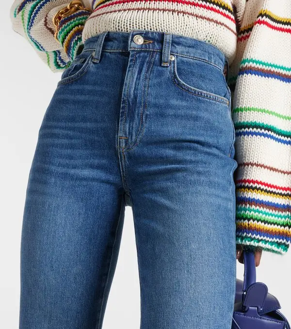 7 For All Mankind Logan High-rise Cropped Slim Jeans