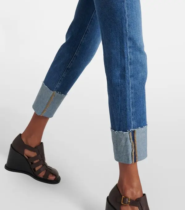 7 For All Mankind Logan High-rise Cropped Slim Jeans