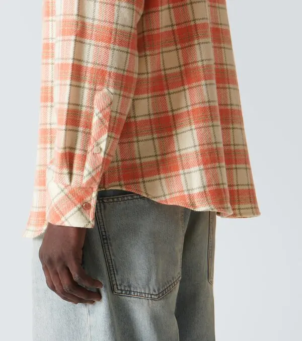 GOD'S TRUE CASHMERE Plaid Cashmere Shirt
