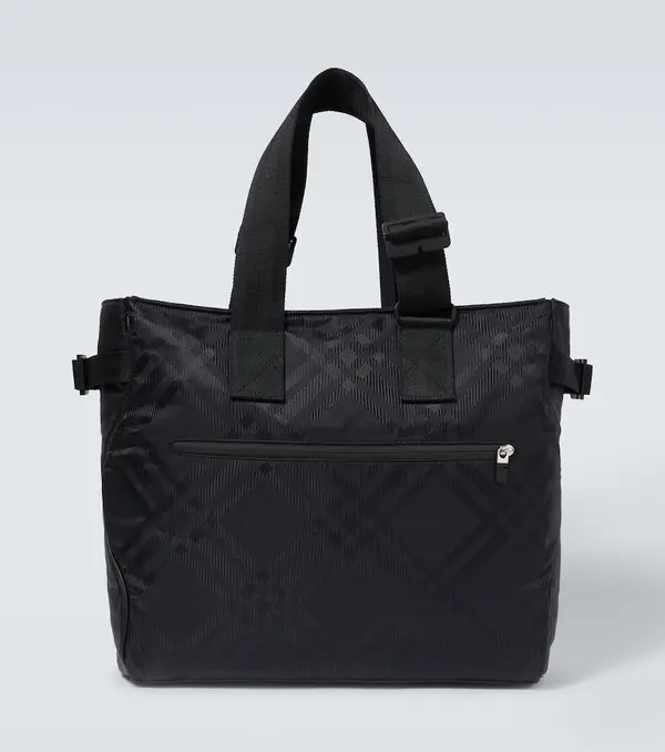 Burberry Jacquard Tote Bag - Black