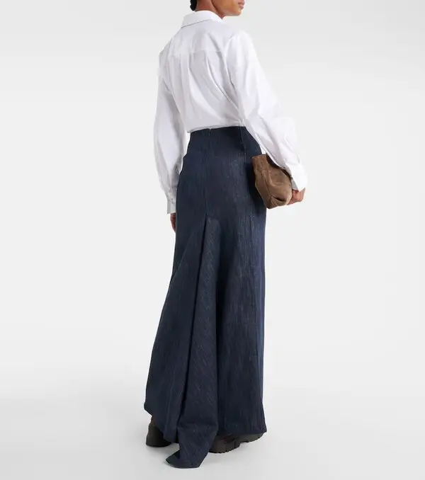 Brunello Cucinelli Cotton-blend Maxi Skirt