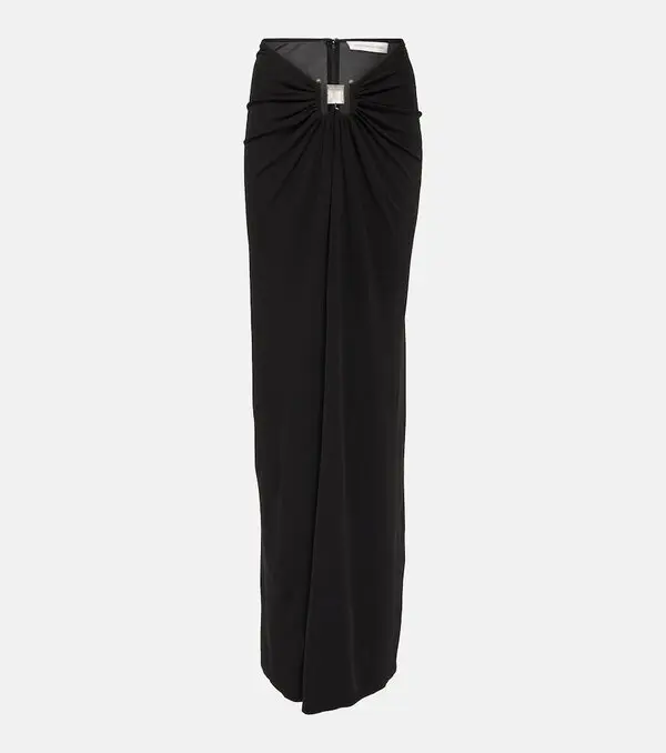 Christopher Esber Bezel Quartz Maxi Skirt - Black