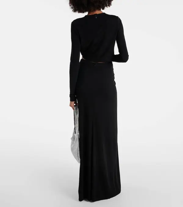Christopher Esber Bezel Quartz Maxi Skirt - Black