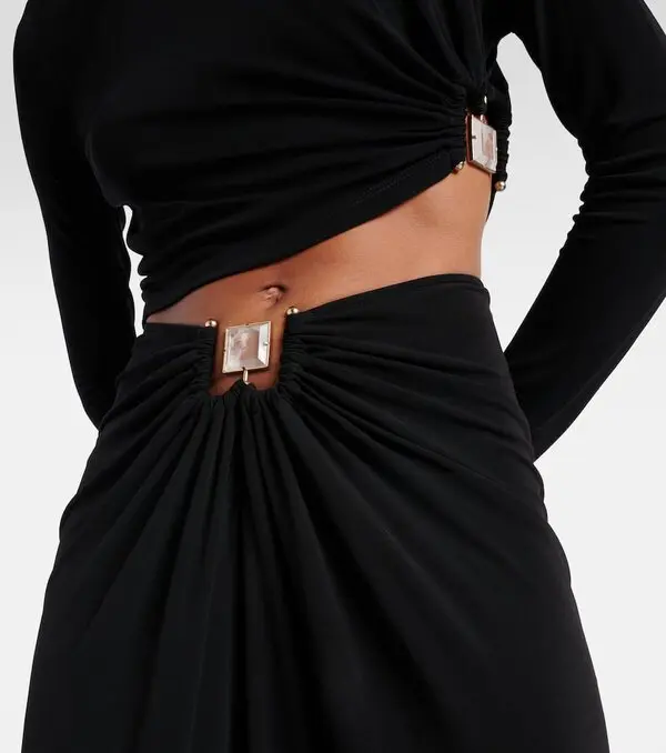 Christopher Esber Bezel Quartz Maxi Skirt - Black
