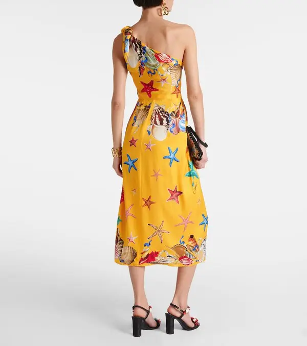 Dolce & Gabbana Capri Printed Silk-blend Midi Dress