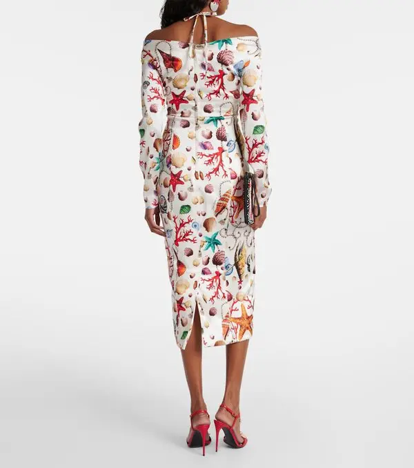 Dolce & Gabbana Capri Printed Silk-blend Midi Dress
