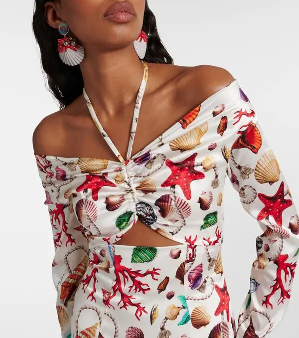 Dolce & Gabbana Capri Printed Silk-blend Midi Dress