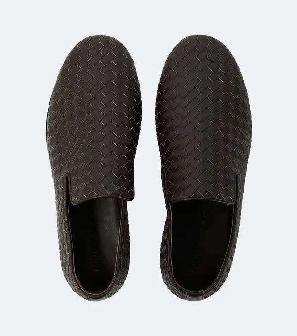 Bottega Veneta Sunday Intrecciato Leather Slip-on Shoes