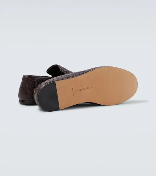 Bottega Veneta Sunday Intrecciato Leather Slip-on Shoes