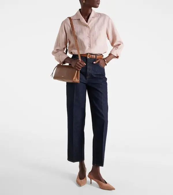 GIANVITO ROSSI Suede Mules - Brown