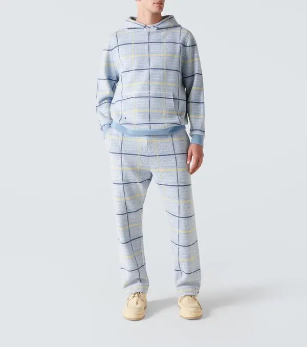 GOD'S TRUE CASHMERE Rain Tartan Cashmere Sweatpants