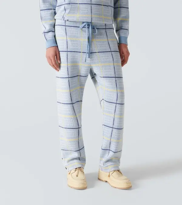 GOD'S TRUE CASHMERE Rain Tartan Cashmere Sweatpants