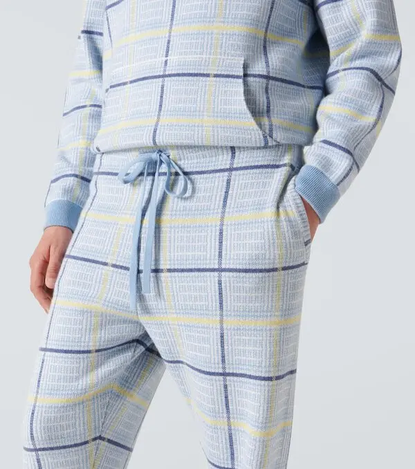 GOD'S TRUE CASHMERE Rain Tartan Cashmere Sweatpants