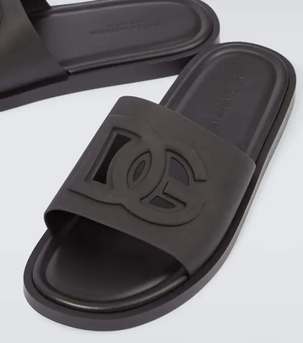 Dolce & Gabbana Cutout Slides - Black