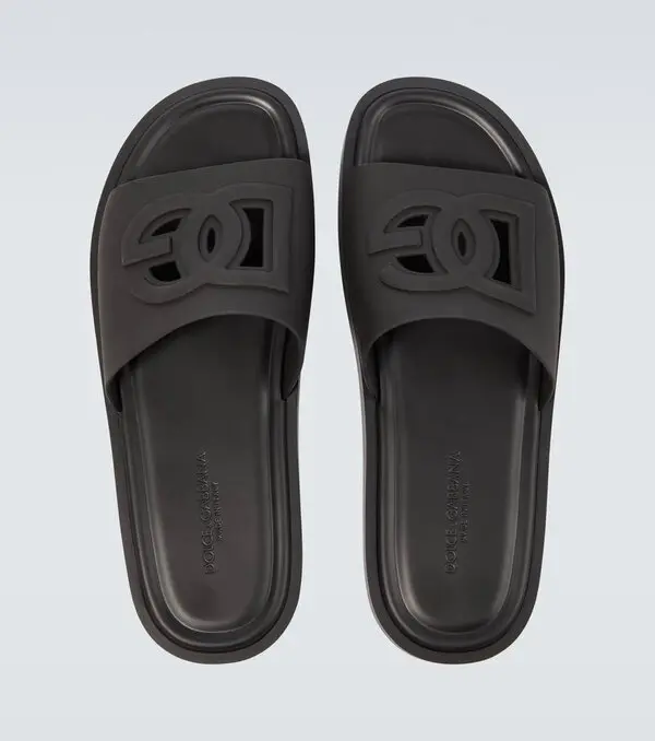 Dolce & Gabbana Cutout Slides - Black