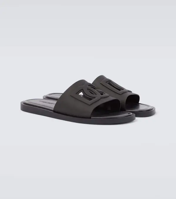 Dolce & Gabbana Cutout Slides - Black