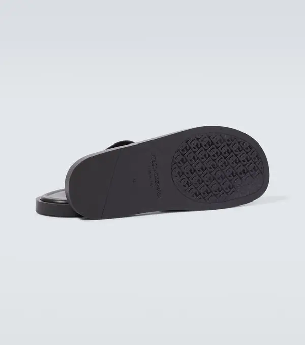 Dolce & Gabbana Cutout Slides - Black