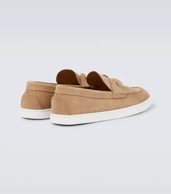 CHRISTIAN LOUBOUTIN Chambeliboat Suede Loafers - Beige