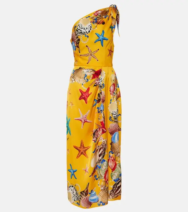 Dolce & Gabbana Printed Silk-blend Midi Dress - Multicoloured