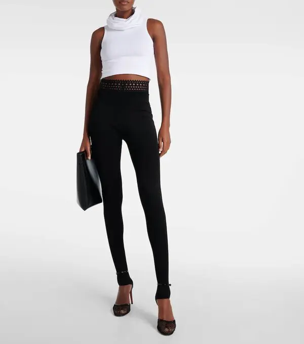 Alaïa Hooded Crop Top - White