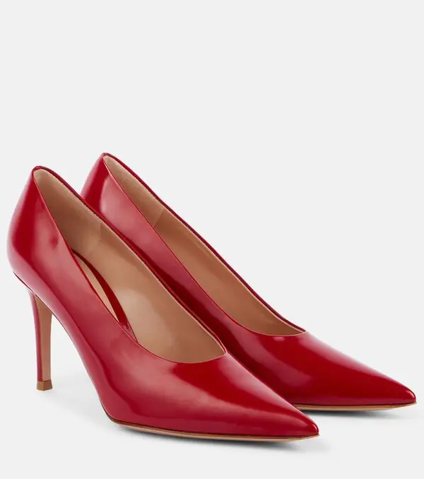 GIANVITO ROSSI Robbie 85 Patent Leather Pumps - Red