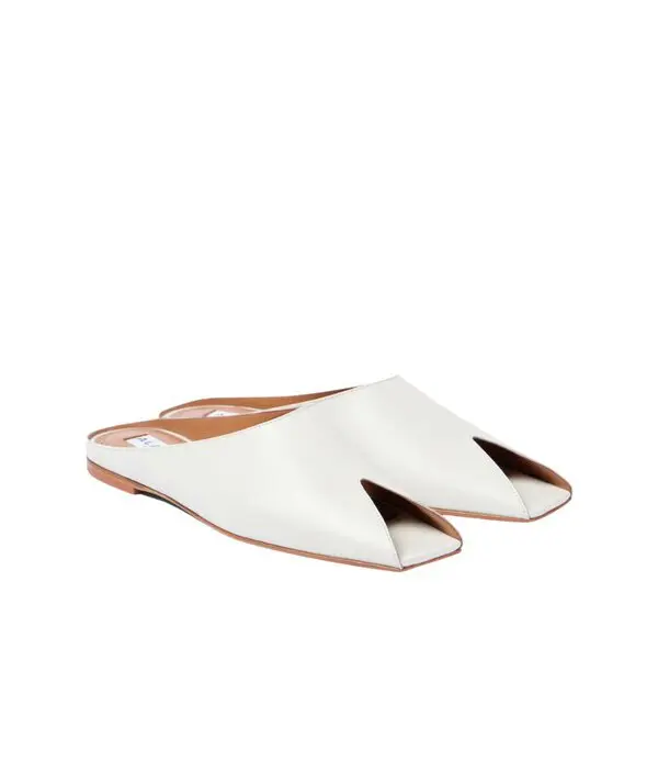 Alaïa Leather Peep-toe Mules