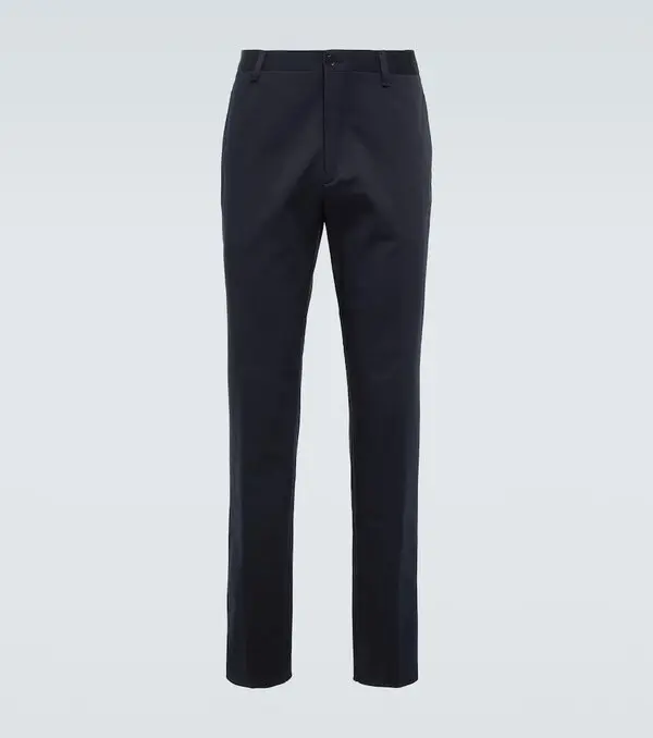 Etro Floral Cotton Jacquard Chinos - Blue