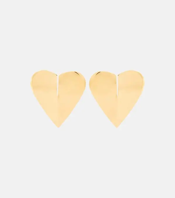 Alaïa Le Cœur Torn Earrings - Gold